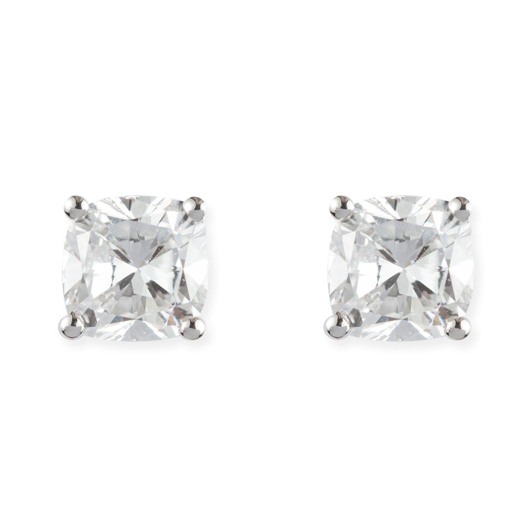 Diamond Earrings (Square cut Stud) - ETERNAL JEWEL